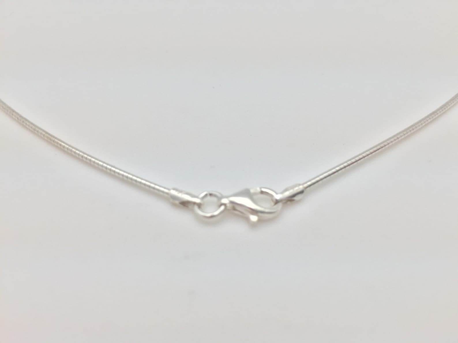 Thin Silver Wire Choker // 925 Sterling Silver // 1.5mm Gage // Lobster ...