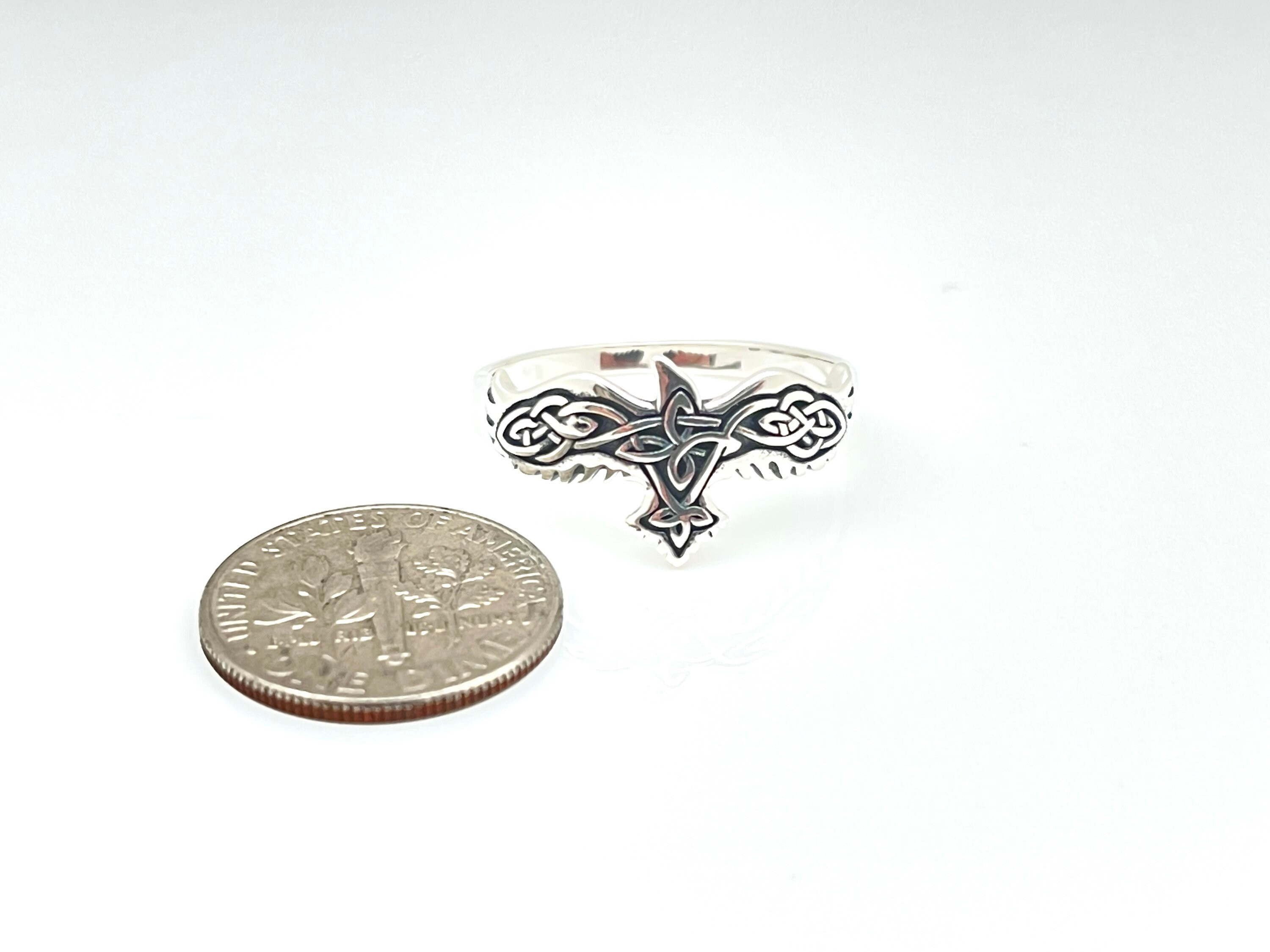 Celtic Raven Ring // 925 Sterling Silver // Sterling Celtic - Etsy