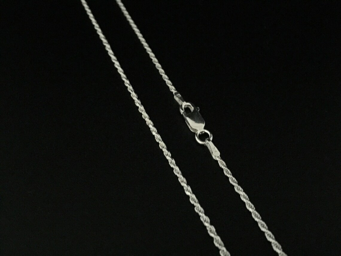 Thin Rope Chain // Silver Rope Chain // Sterling Rope Chain // - Etsy