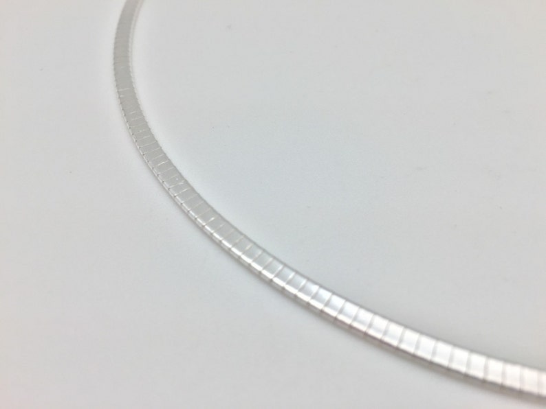 Flat Silver Omega Chain // 925 Sterling Silver // 3mm // | Etsy