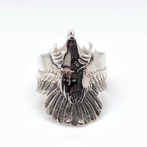 Eagle Ring // Flying Eagle Ring // 925 Sterling Silver // Hand Cast ...