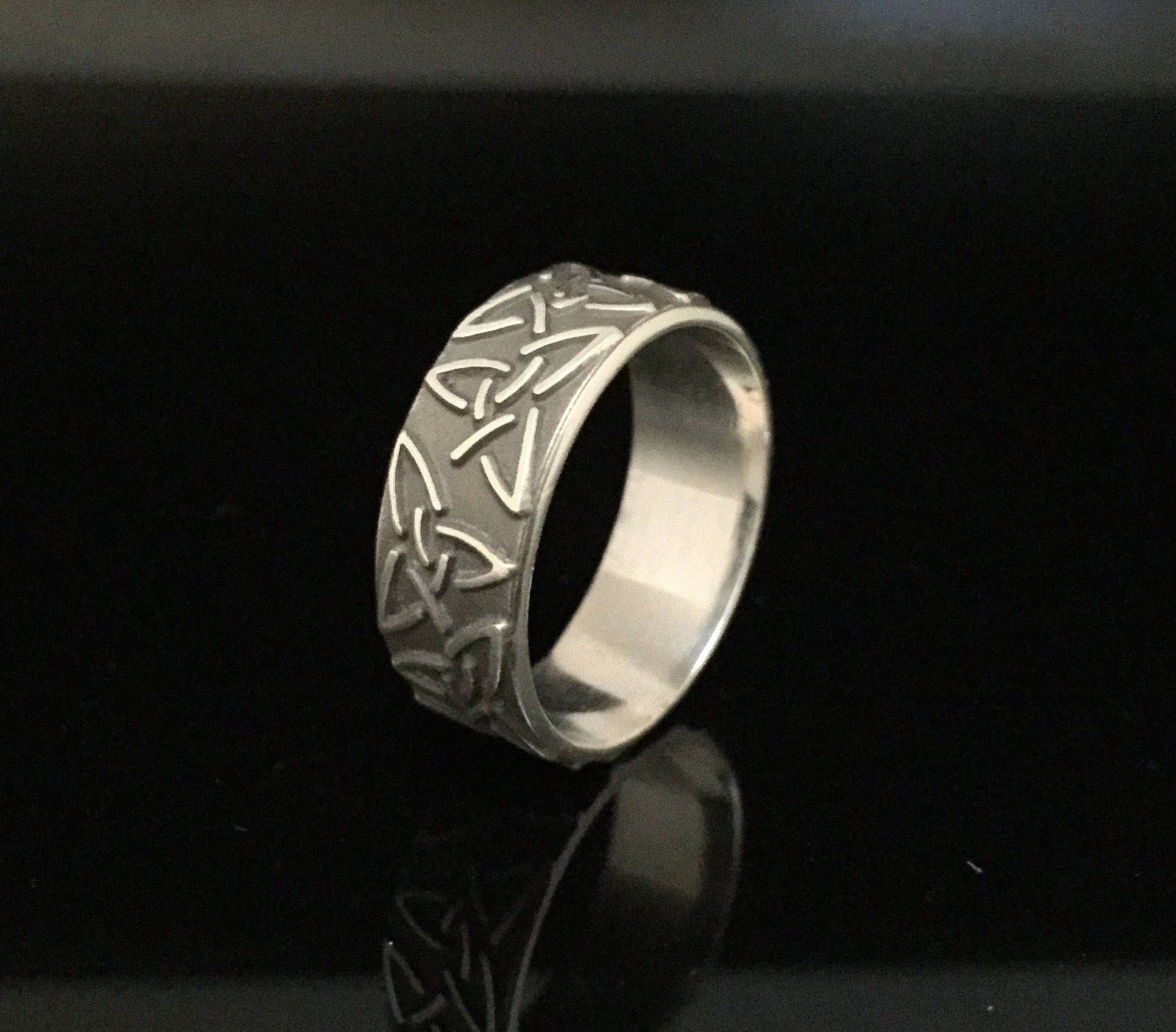 Trinity Band Celtic Ring // Silver Celtic Ring // Trinity | Etsy