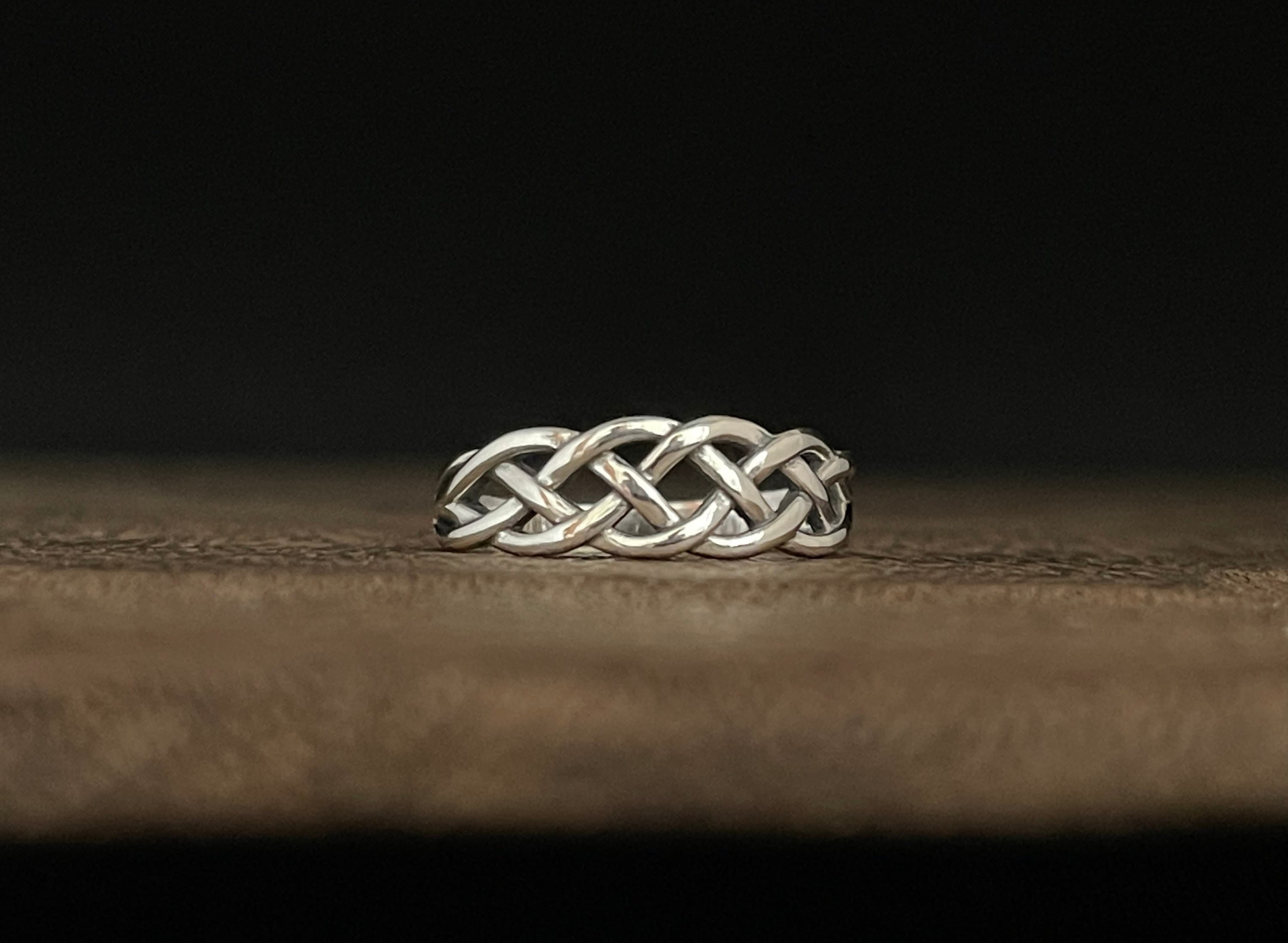 Celtic Design Silver Braid Ring // Sterling Braid Ring // 925 - Etsy