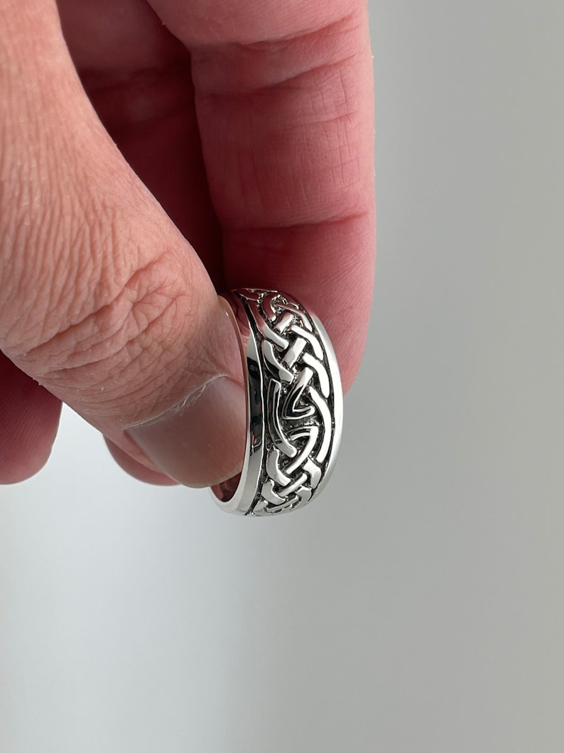 Men's Celtic Ring Celtic Band Ring Silver Celtic Ring | Etsy