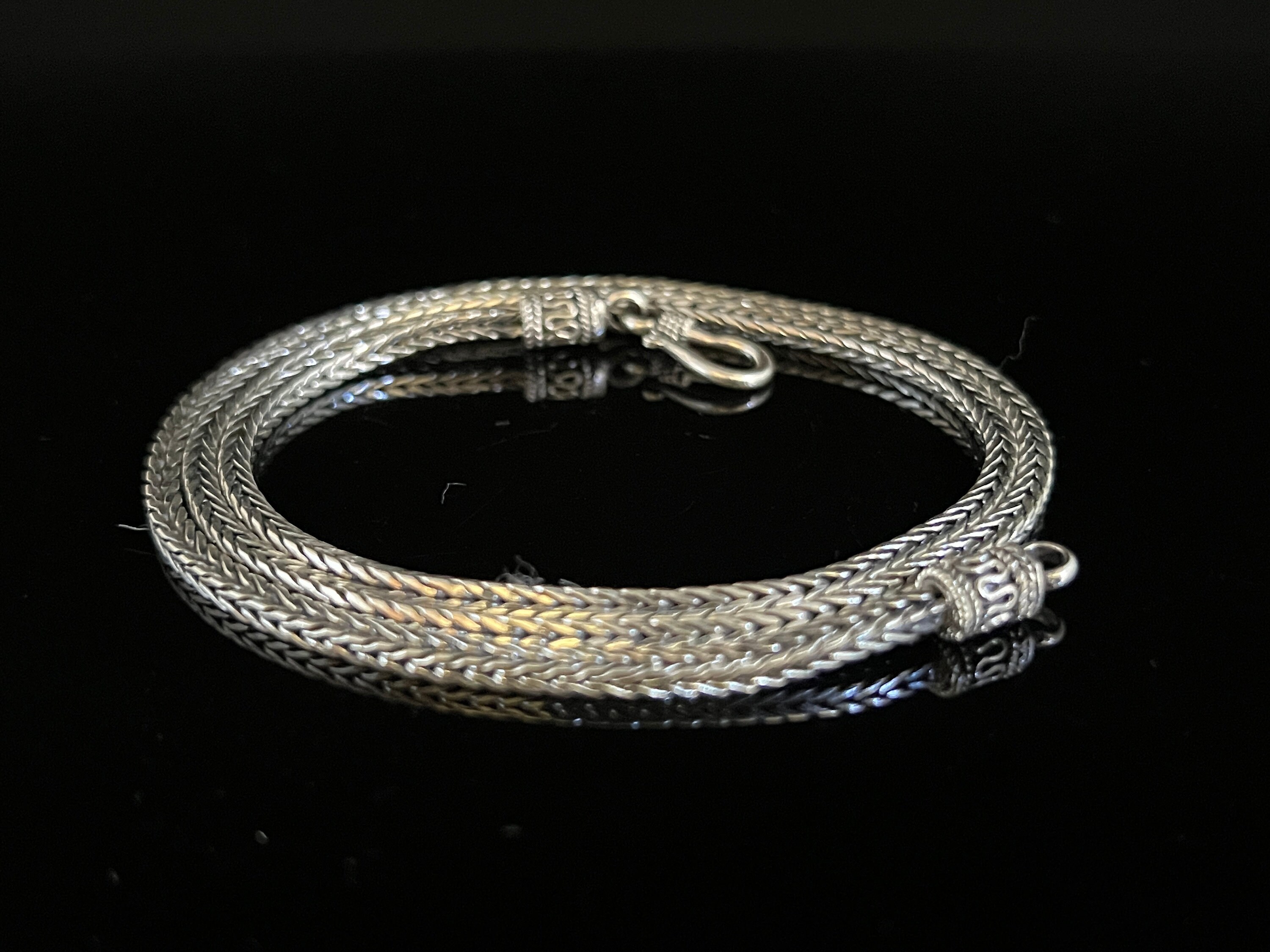 Squared Silver Wheat Chain // 925 Sterling Silver // 2.5mm // Handmade ...