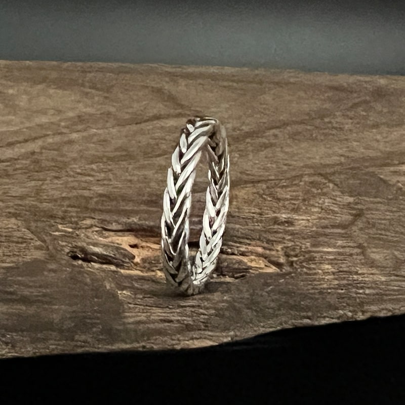 Silver Braided Ring - Etsy