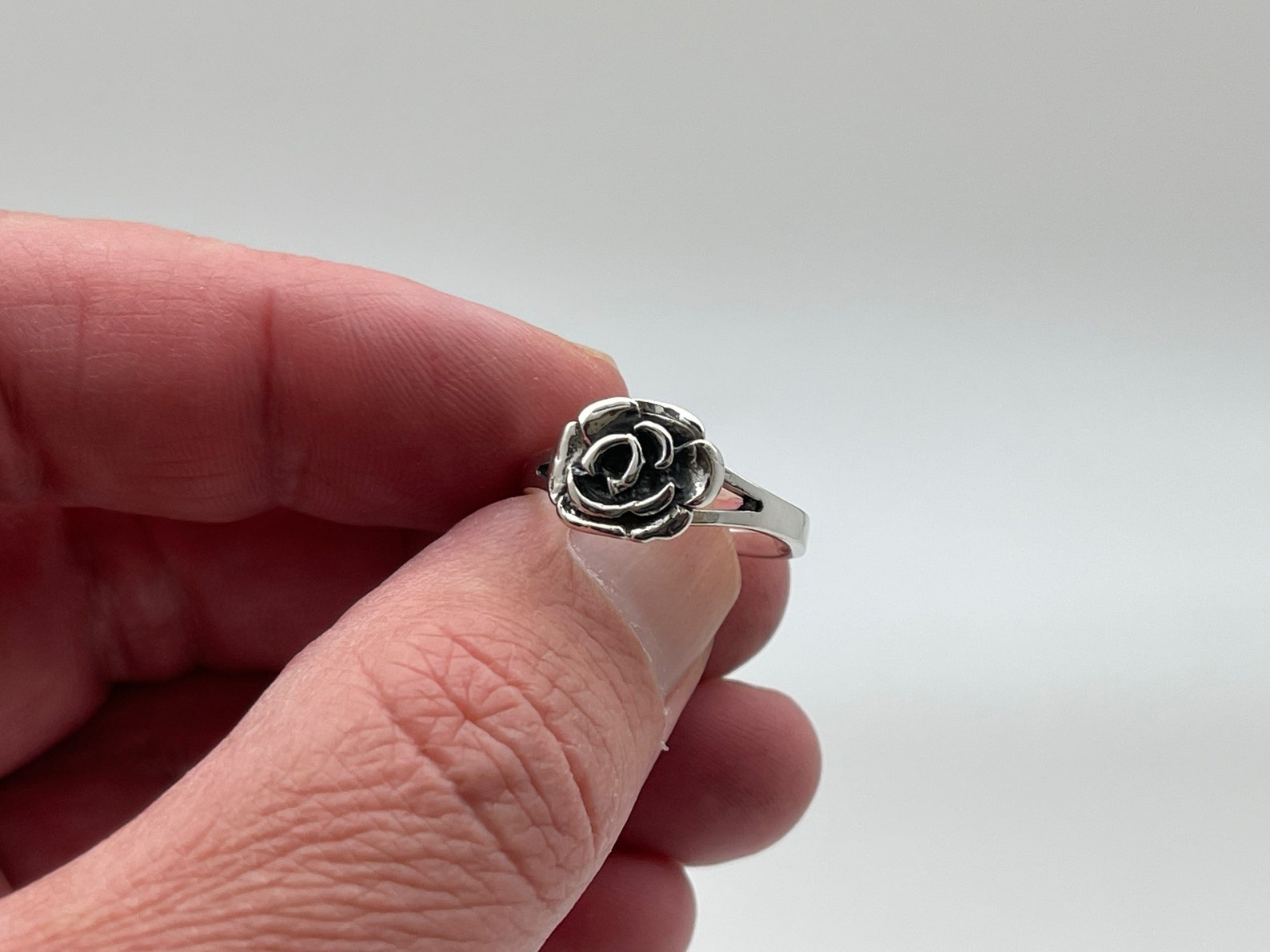 Silver Rose Ring // 925 Sterling Silver // Hand Cast // Gift | Etsy