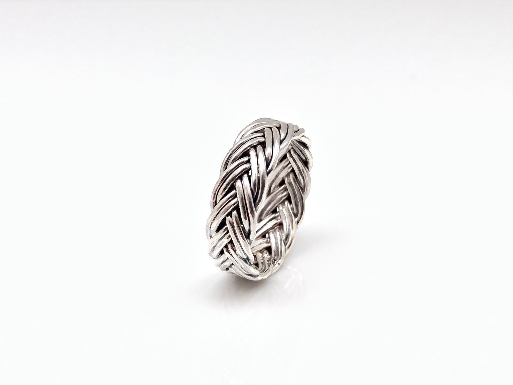 Double Weave Silver Ring // 925 Sterling Silver // Celtic - Etsy