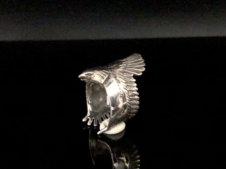 Eagle Ring // Flying Eagle Ring // 925 Sterling Silver // Hand | Etsy