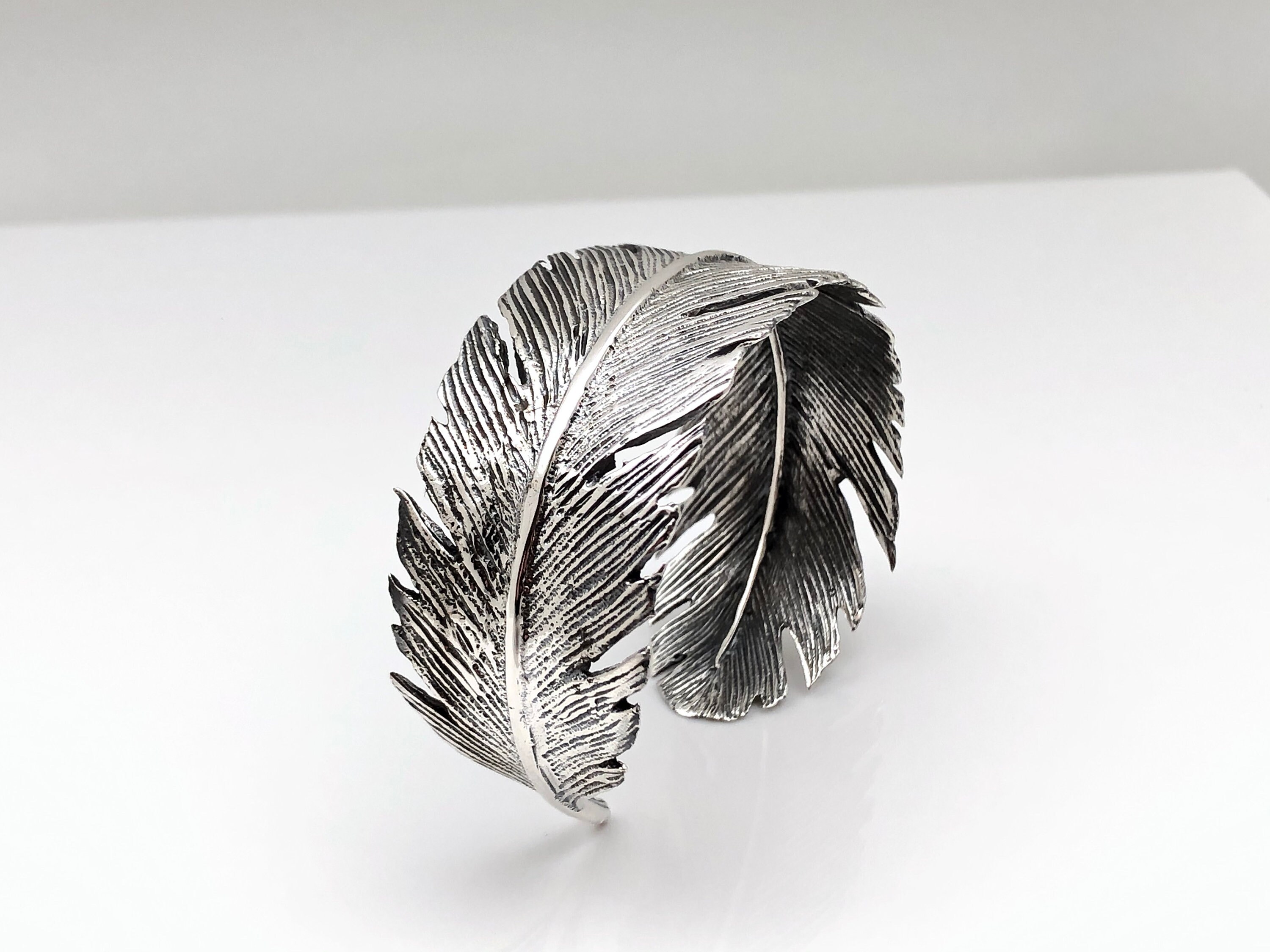 Feather Bracelet Silver Feather Bracelet Silver Feather | Etsy