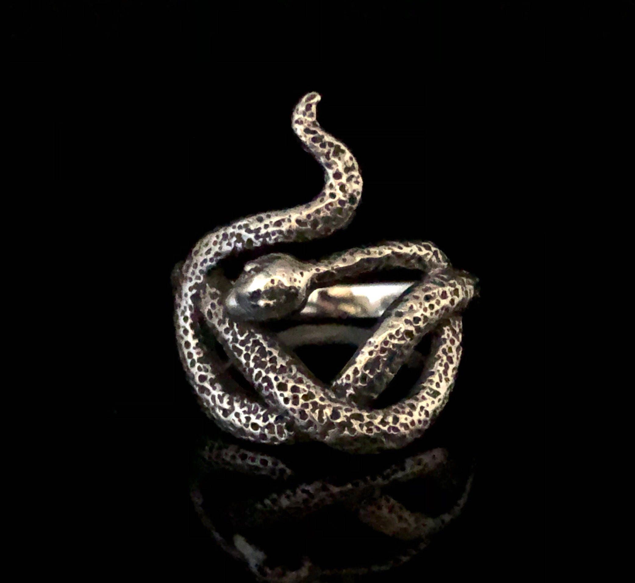 Snake Ring // Silver Snake Ring // 925 Sterling Silver // Hand | Etsy