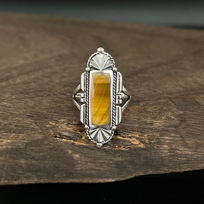 Tiger Eye Ring - Etsy