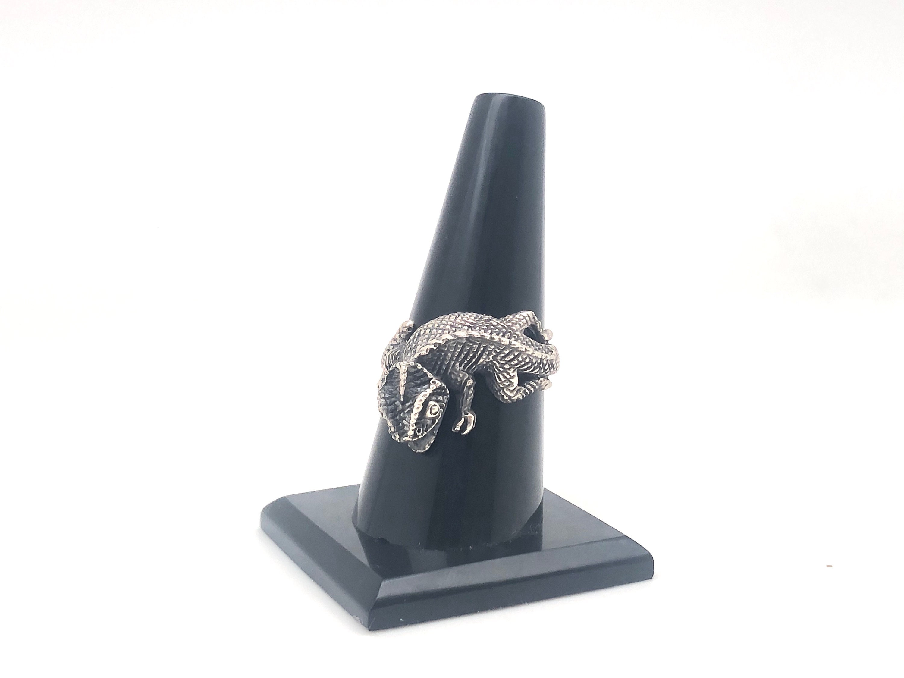 Silver Gecko Ring Size // 925 Sterling Silver // Handcrafted - Etsy