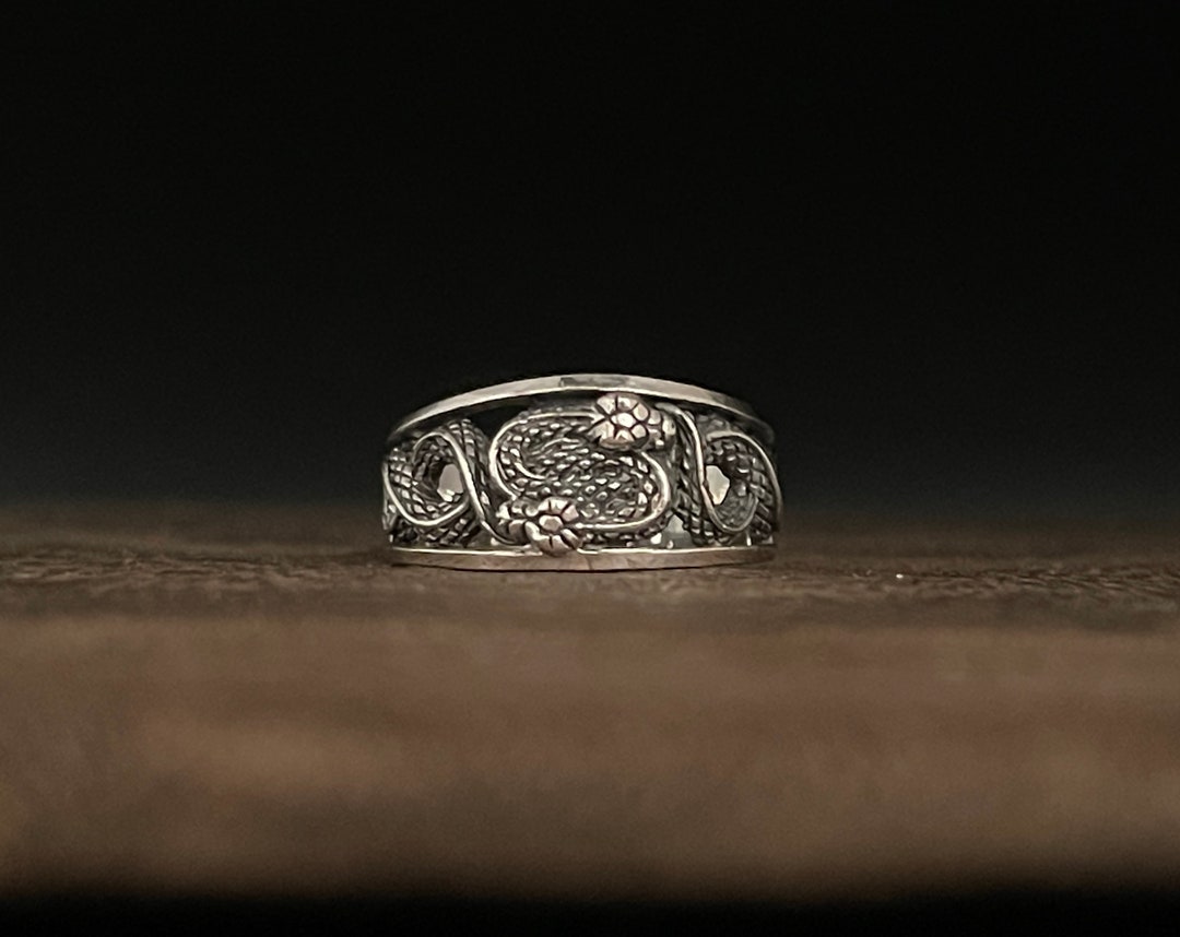 Celtic Infinity Snake Ring // 925 Sterling Silver // Celtic Python Ring ...