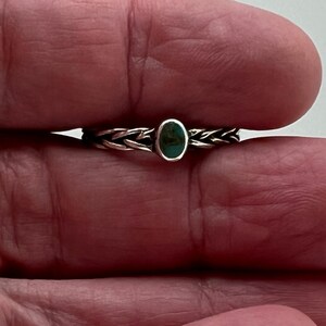 Thin Braid Turquoise Ring // 925 Sterling Silver // Braided Turquoise Ring // Sizes 5 to 10 - Etsy