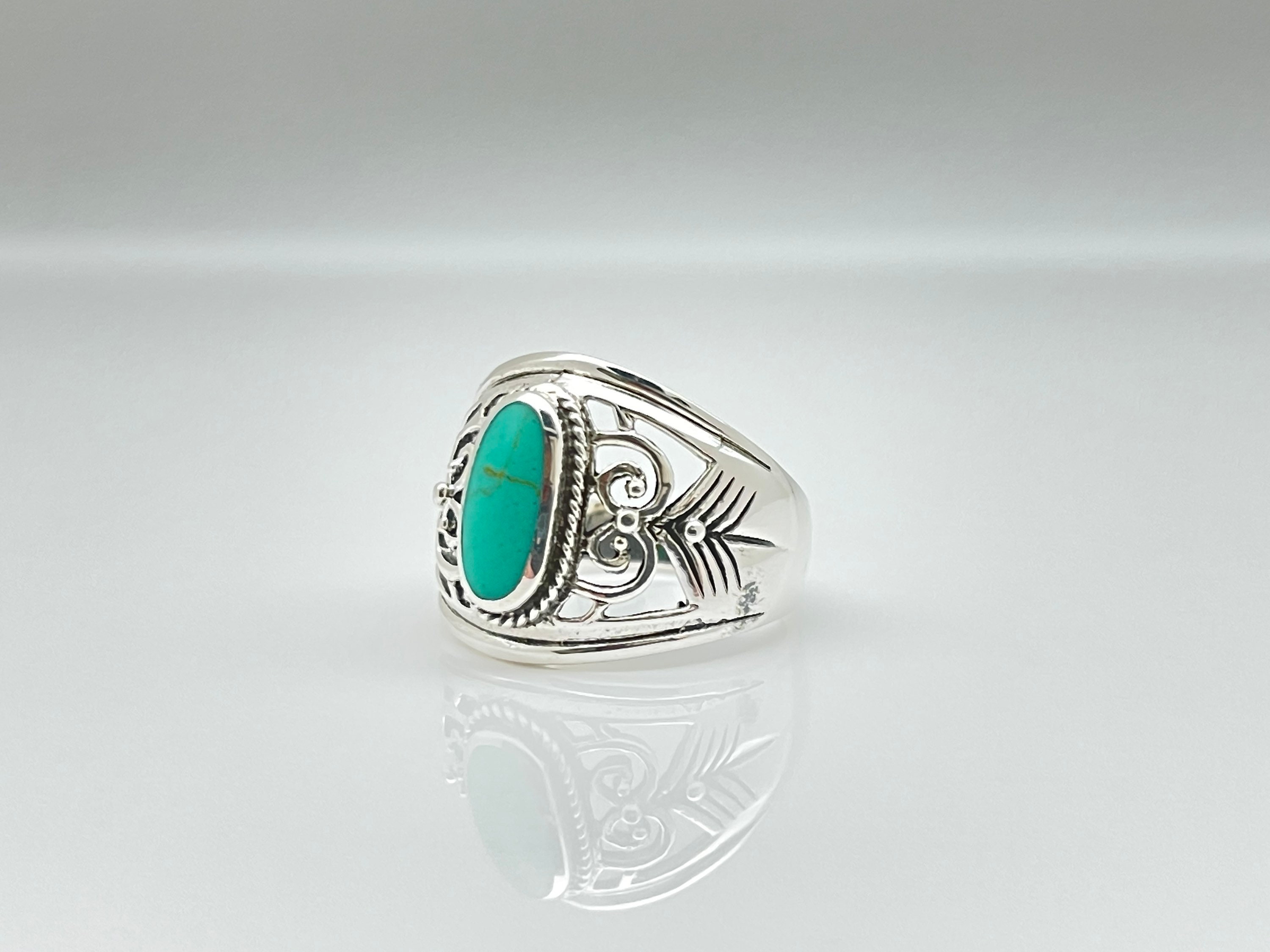 Southwest Turquoise Ring // Western Turquoise Ring // 925 - Etsy