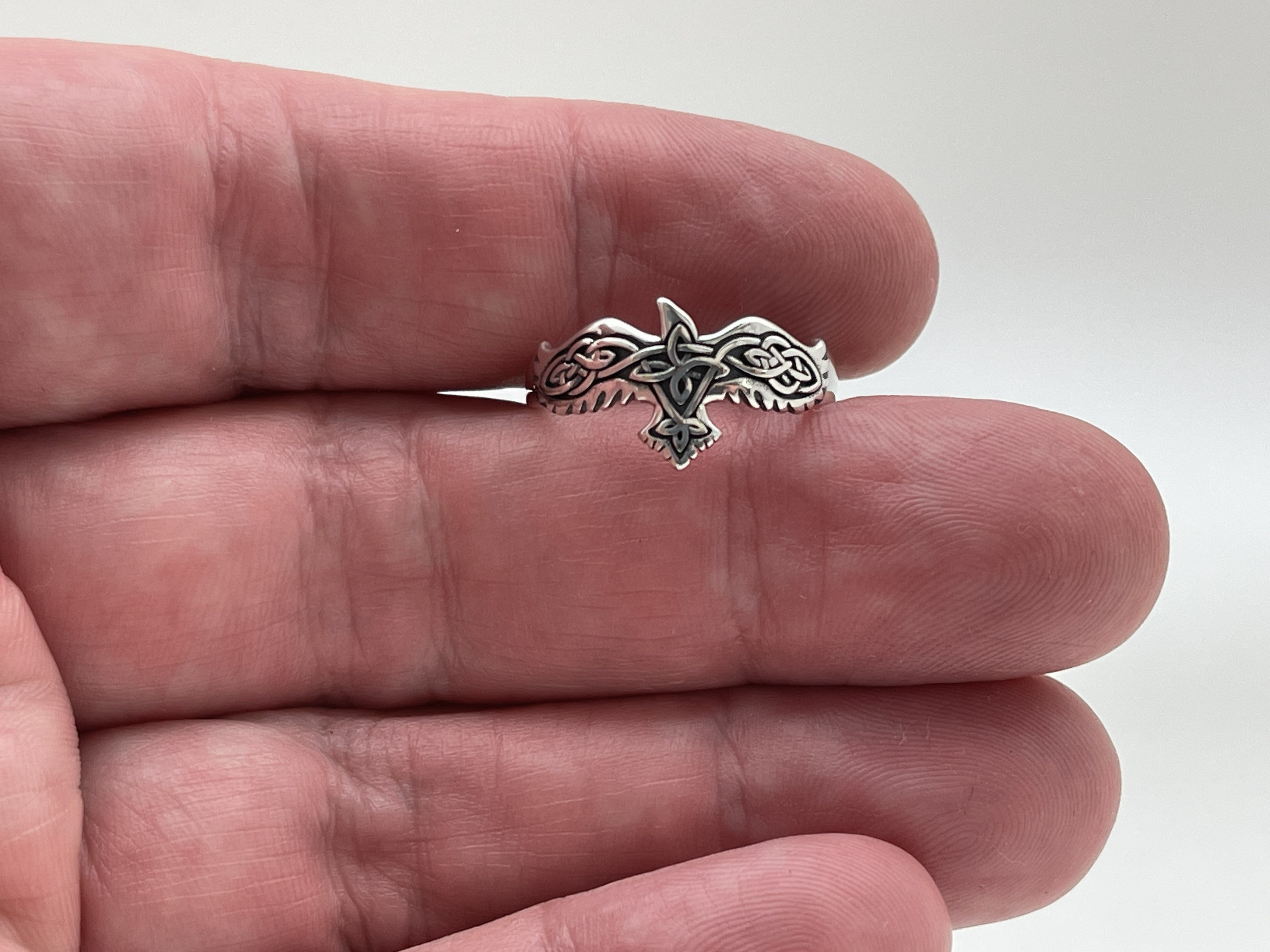 Celtic Raven Ring // 925 Sterling Silver // Sterling Celtic - Etsy