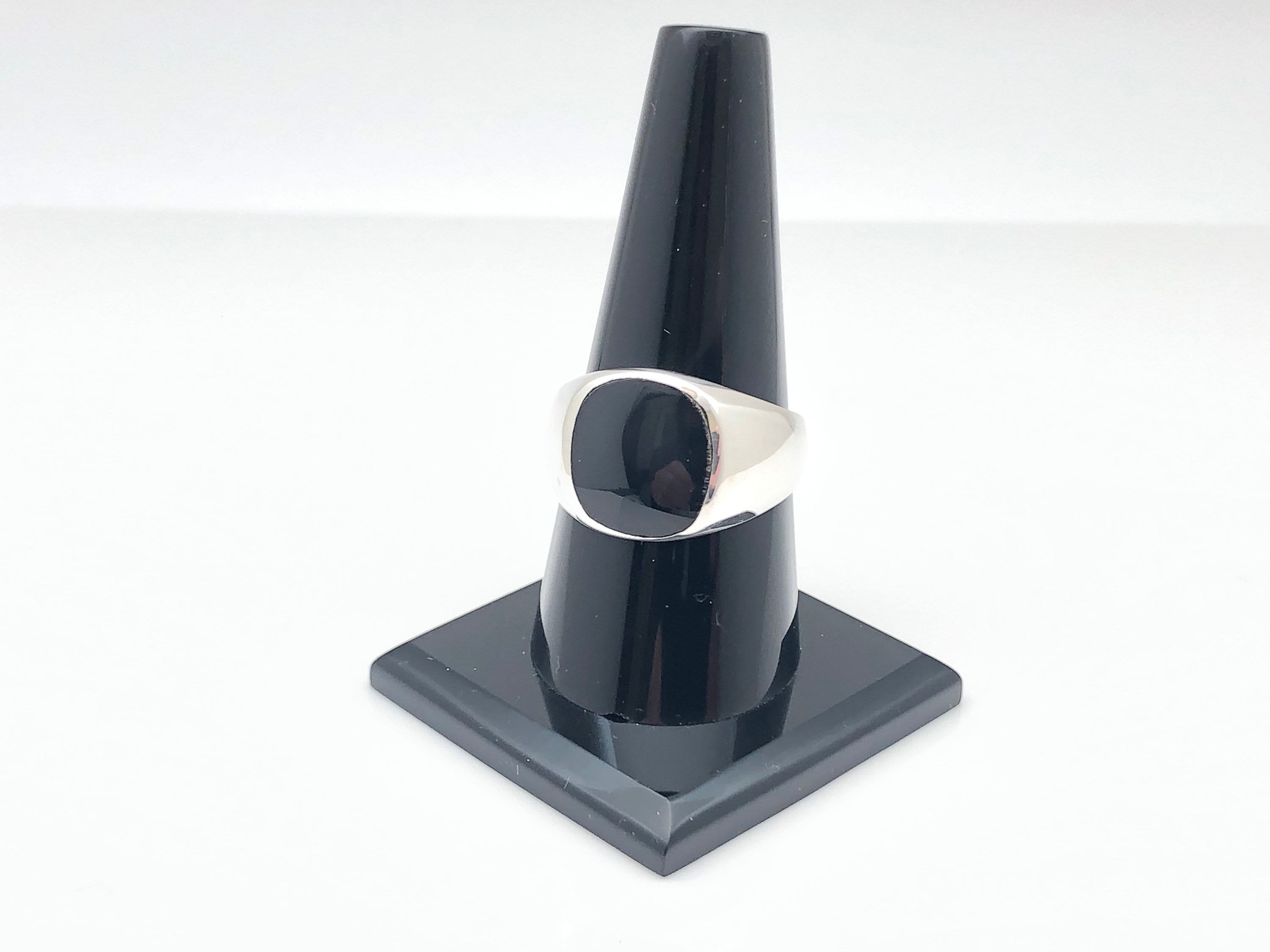 Black Onyx Signet Ring Size 7 to 13 // Onyx Signet Ring // 925 - Etsy