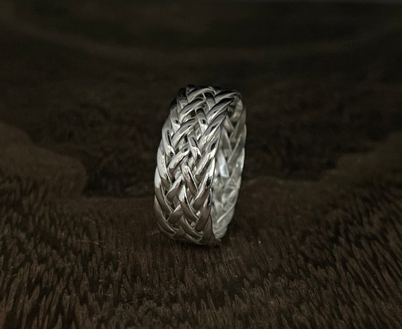 Basket Weave Silver Ring // 925 Sterling Silver // High | Etsy