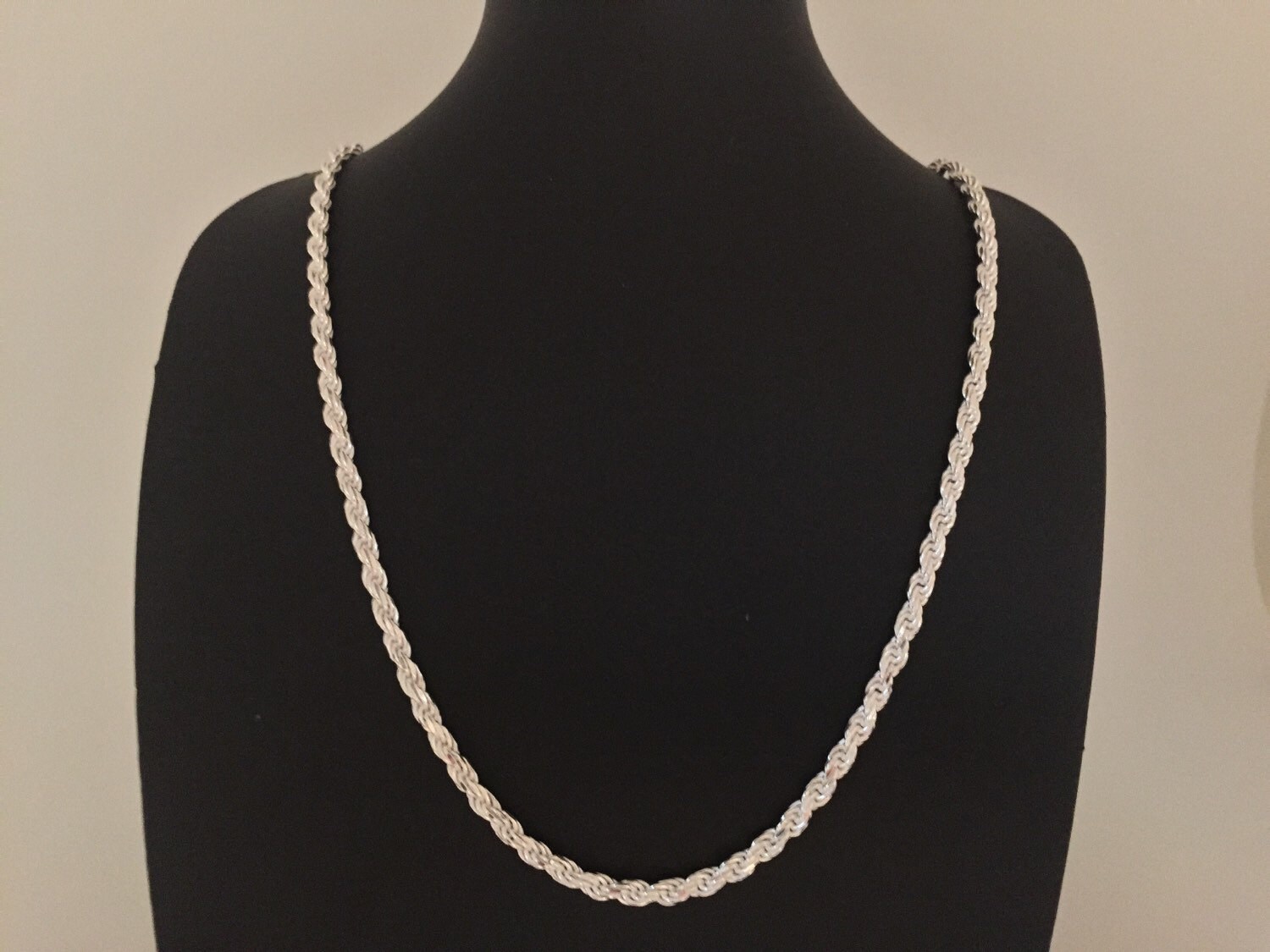 Rope Chain // Thick Rope Chain // Heavy Silver Rope Chain // | Etsy