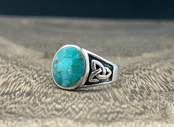 Etsy mens turquoise ring store