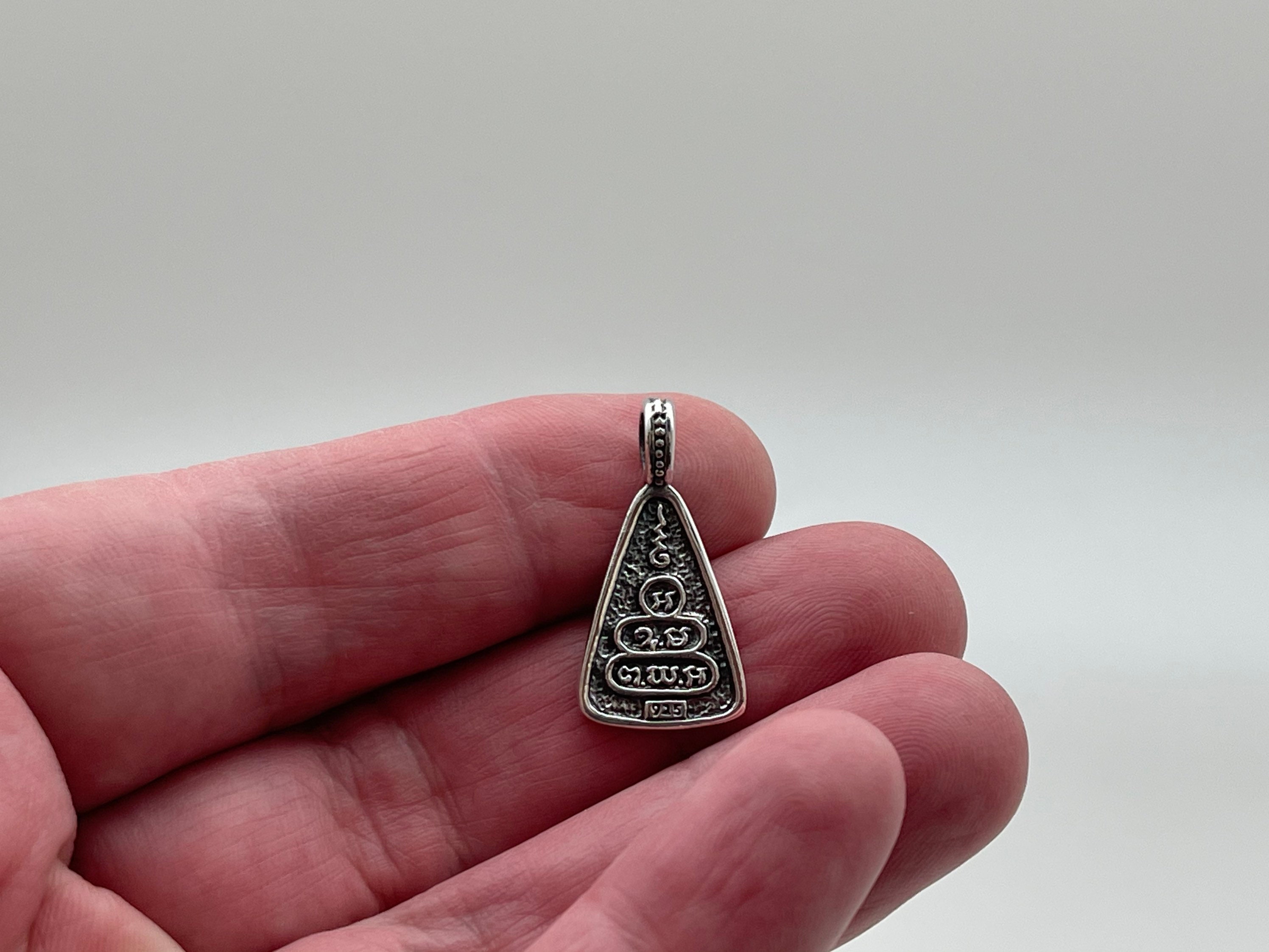 Meditating Buddha Pendant Buddha Charm 925 Sterling Silver | Etsy