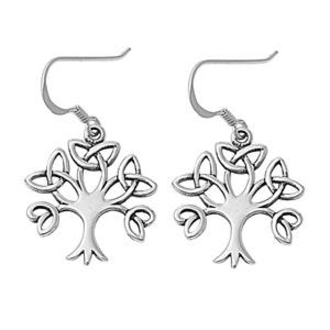 Trinity Tree of Life Earrings 925 Sterling Silver Celtic - Etsy