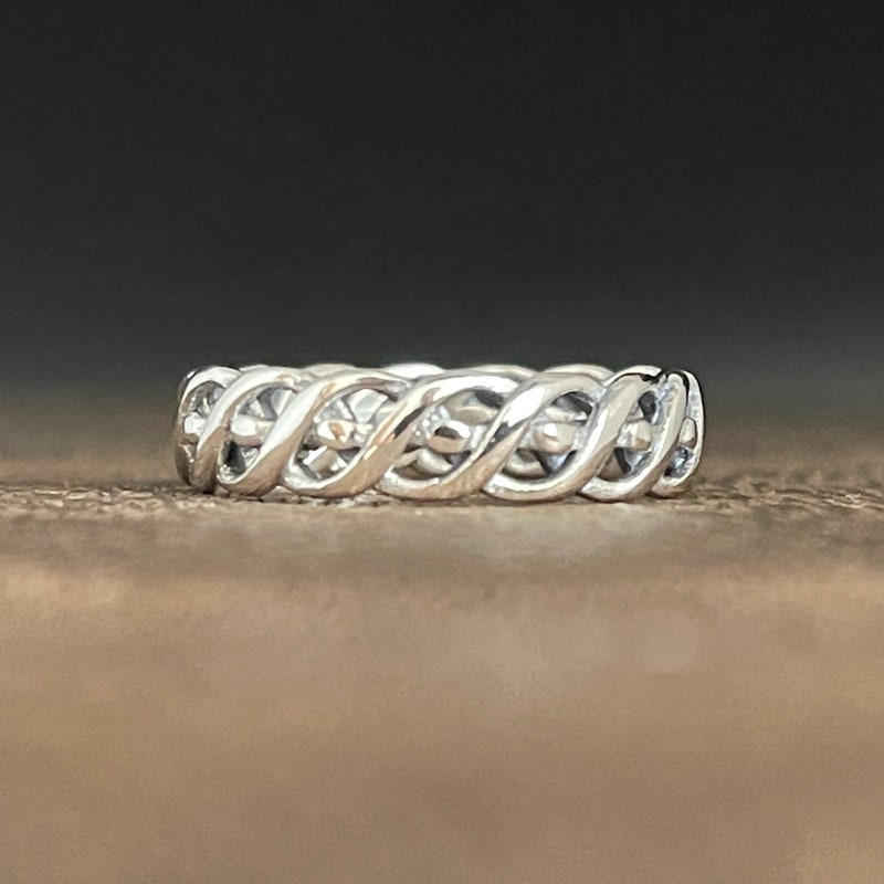 Silver Braided Ring - Etsy