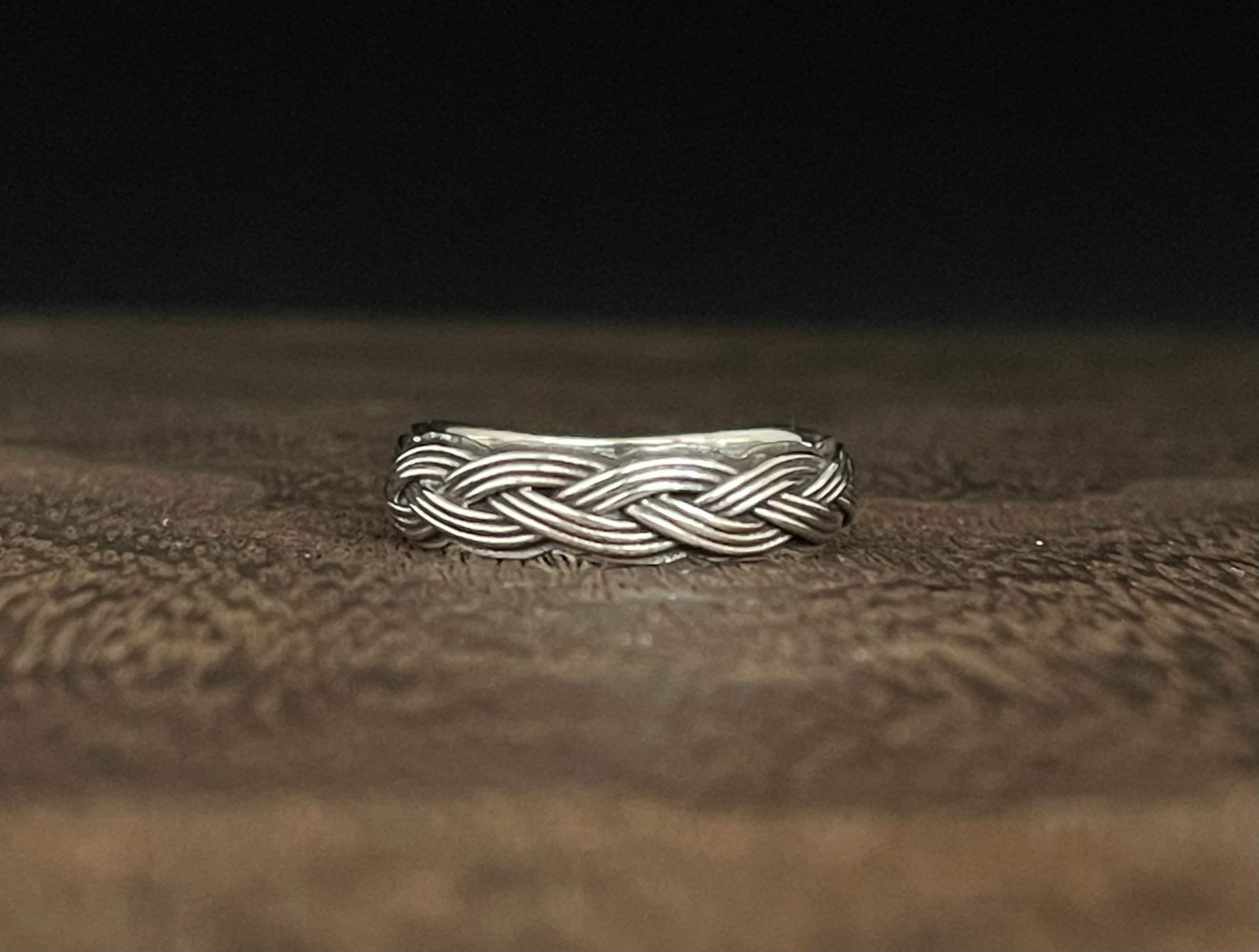 Braid Design Silver Ring // Sterling Braid Ring // 925 | Etsy