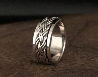 Braided Silver Ring - Etsy
