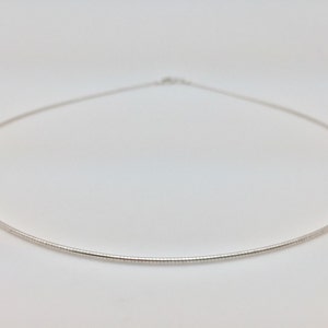 Thin Silver Wire Choker // 925 Sterling Silver // 1.5mm Gage // Lobster ...