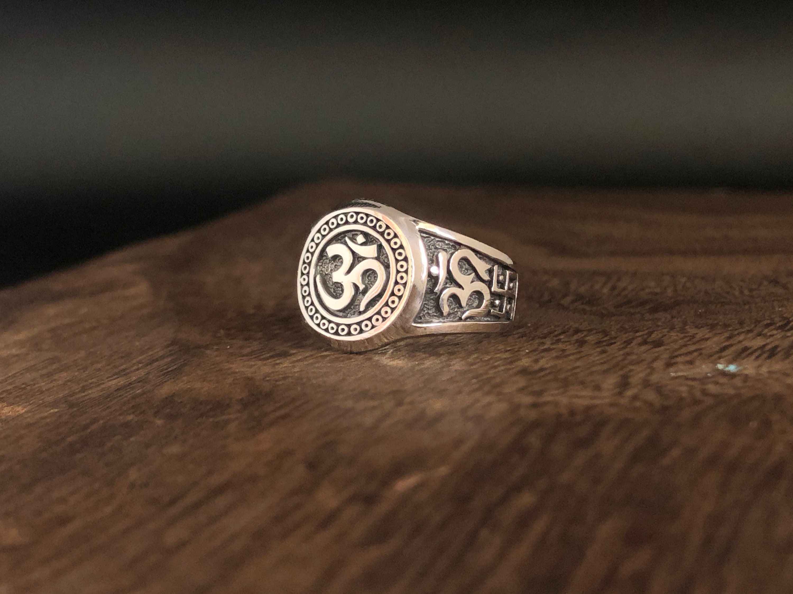 925 Sterling Silver OM Ring Size 8 9 10 11 - Etsy