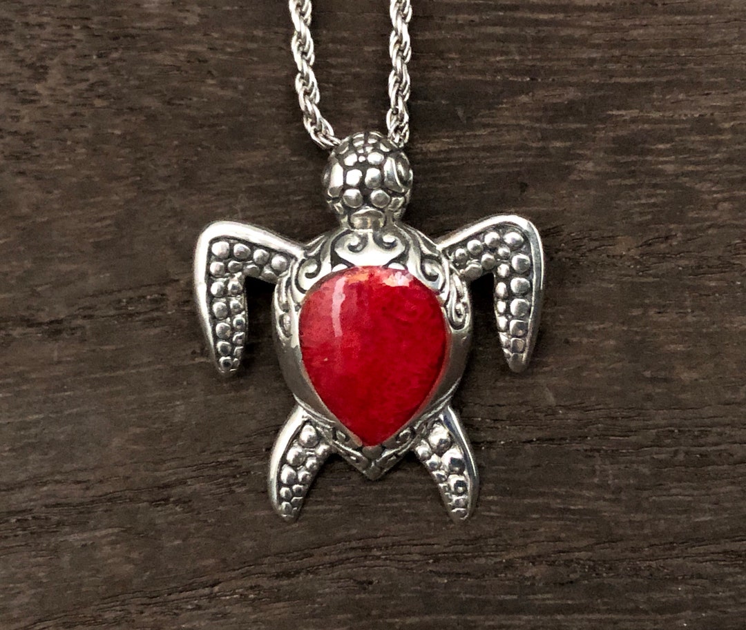 Sea Turtle Pendant - Ted Shell Sea Turtle Pendant - Silver Sea Turtle ...
