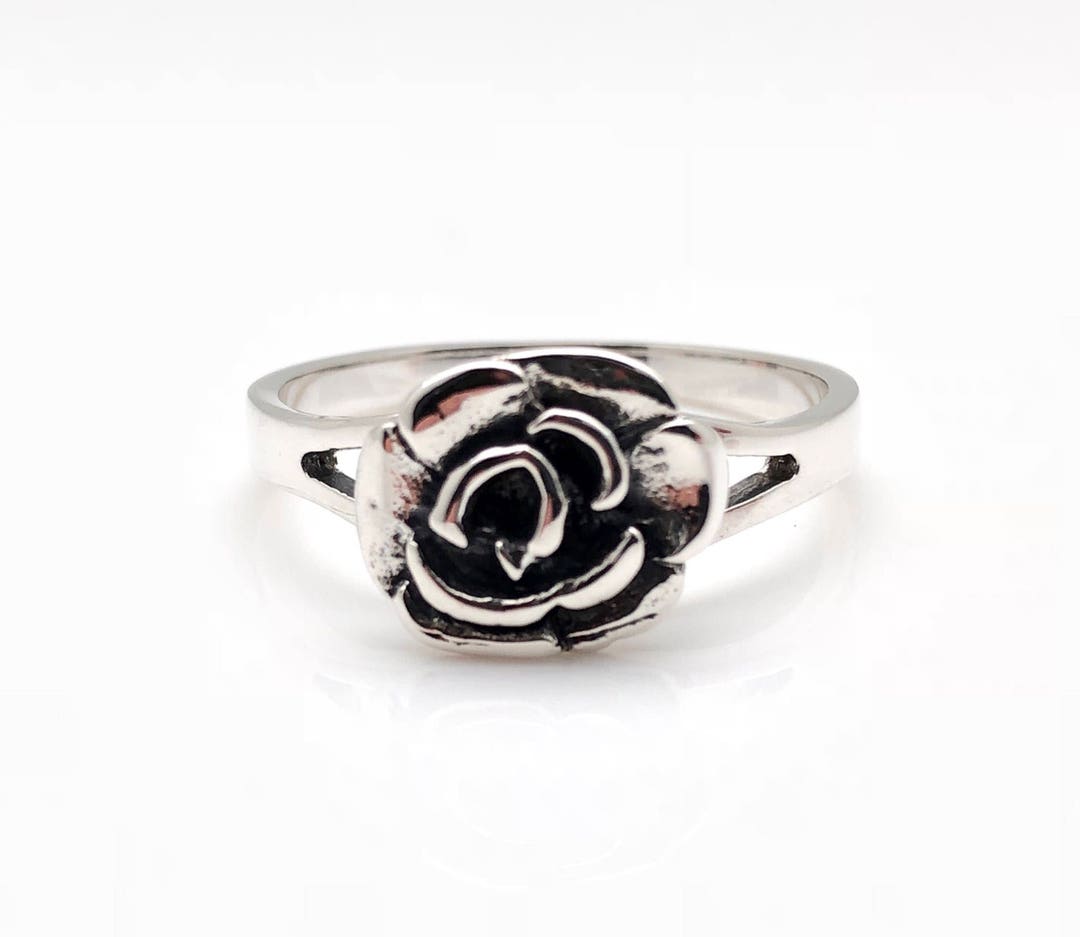 Silver Rose Ring // 925 Sterling Silver // Hand Cast // Gift for Her - Etsy