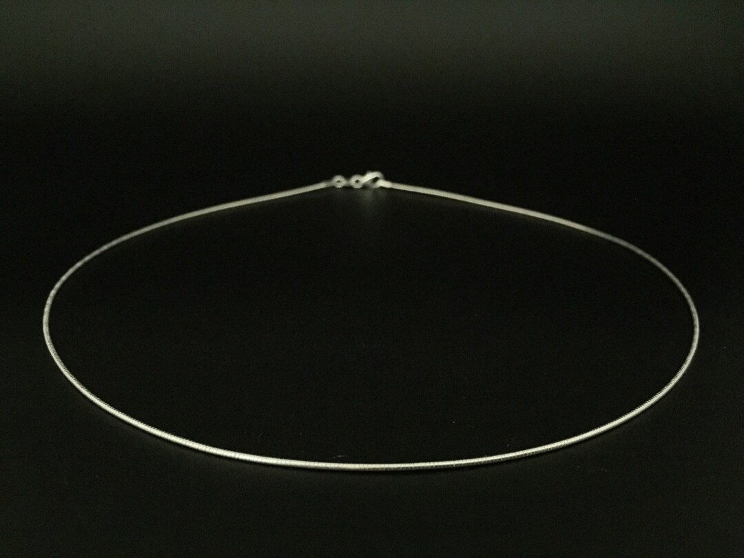 Thin Silver Wire Choker // 925 Sterling Silver // 1.5mm Gage // Lobster ...