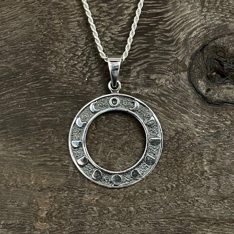 Moon Phases Pendant - Etsy