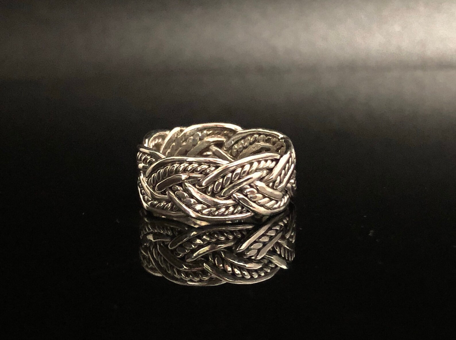 Braided Rope Silver Ring // 925 Sterling Silver // Celtic Ring - Etsy