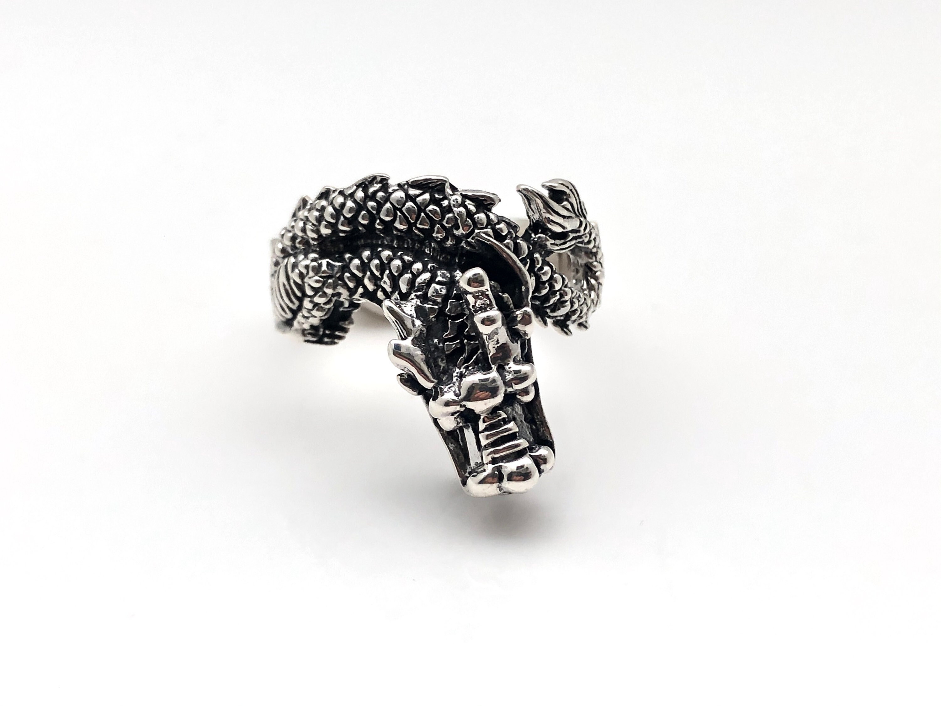 Men's Dragon Ring 925 Sterling Silver // Oxidized // - Etsy