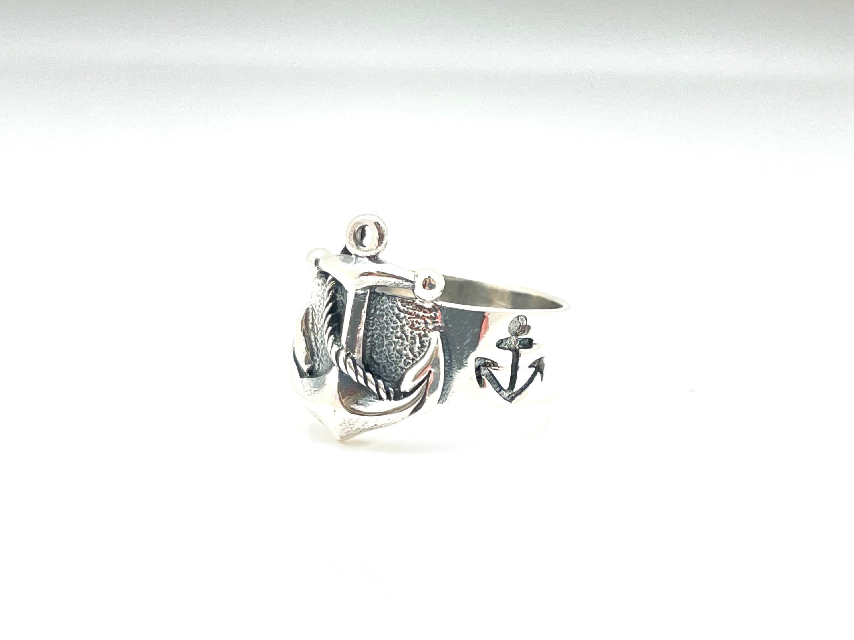 Silver Anchor Ring // 925 Sterling Silver // Nautical Ring | Etsy