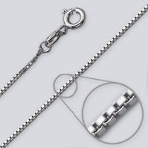 Silver Box Chain // Thin Box Chain // Box Chain // 925 Sterling Silver ...