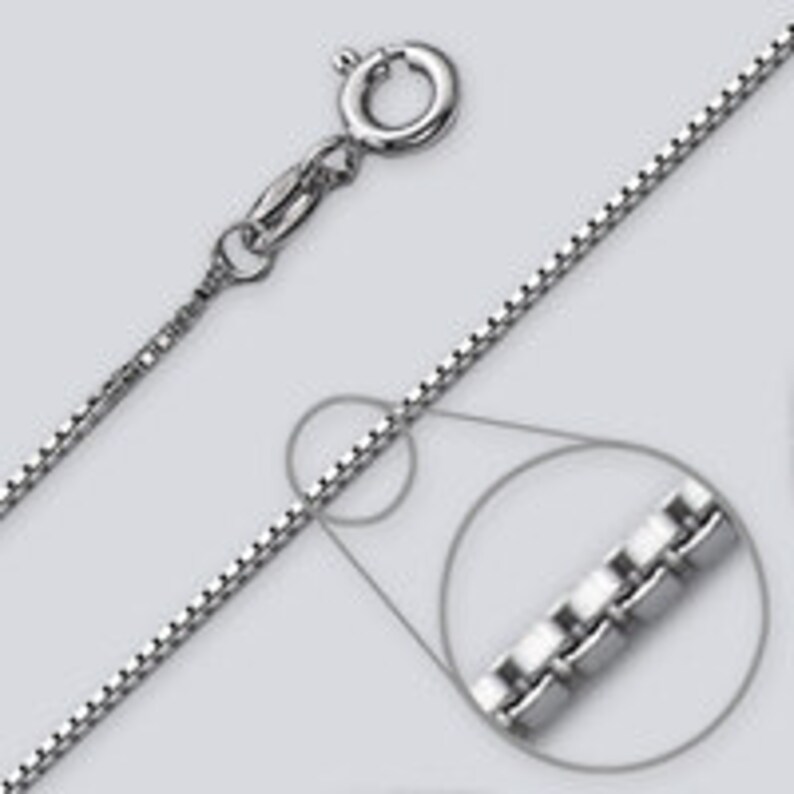Silver Box Chain // Thin Box Chain // Box Chain // 925 - Etsy