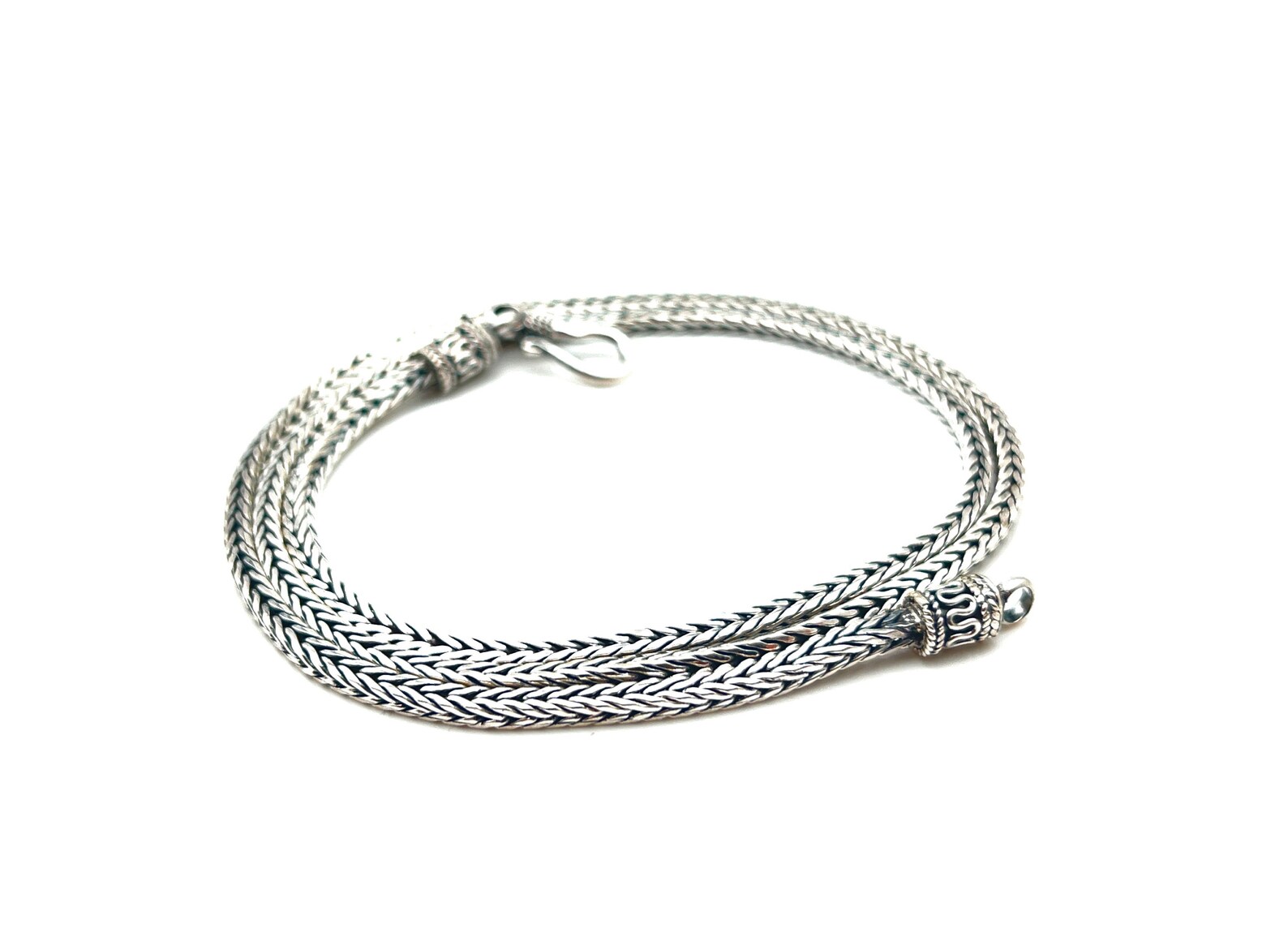 Squared Silver Wheat Chain // 925 Sterling Silver // 2.5mm // Handmade ...