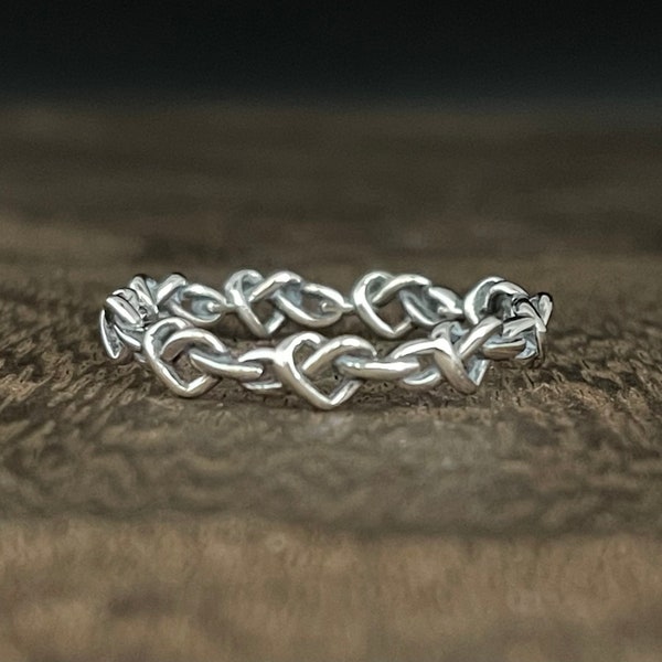 Silver Braided Ring - Etsy