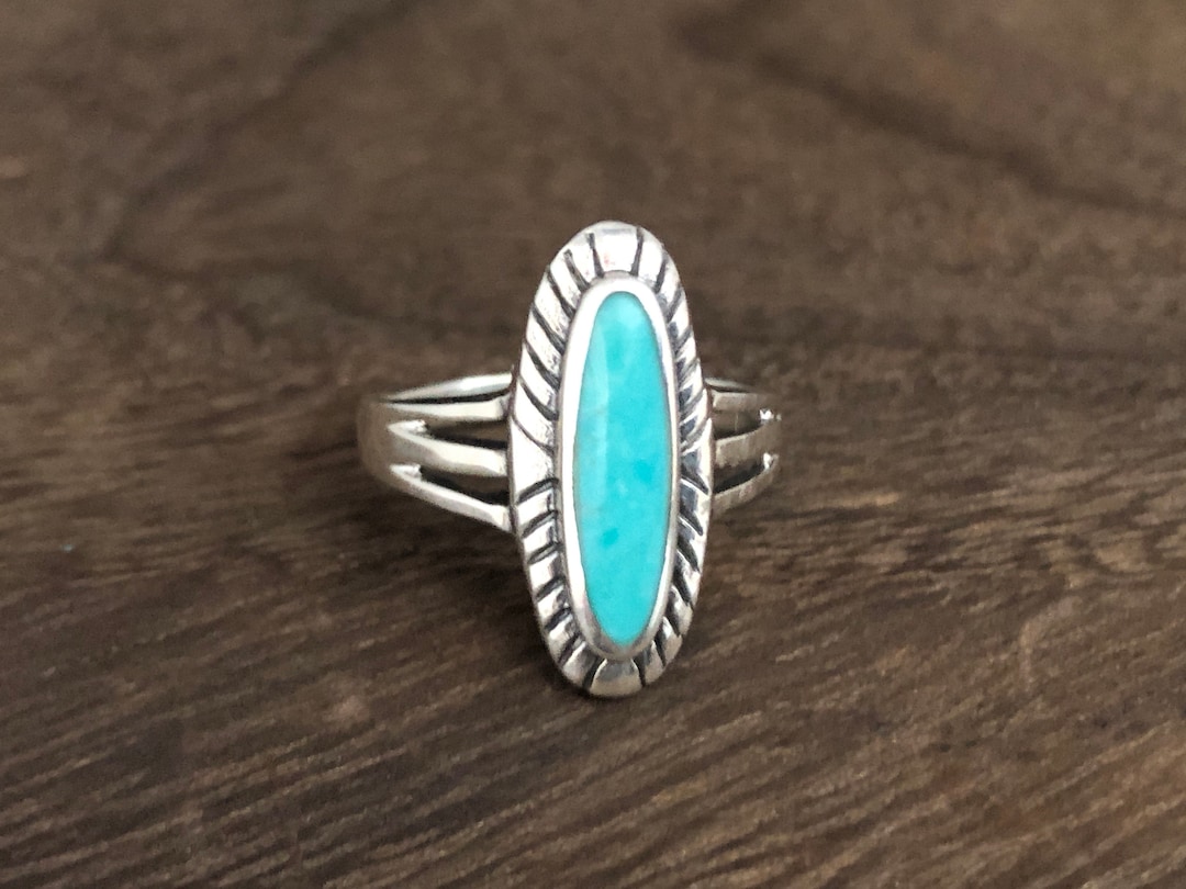 Southwest Turquoise Ring: 925 Sterling Silver (sizes 6-12) - Etsy