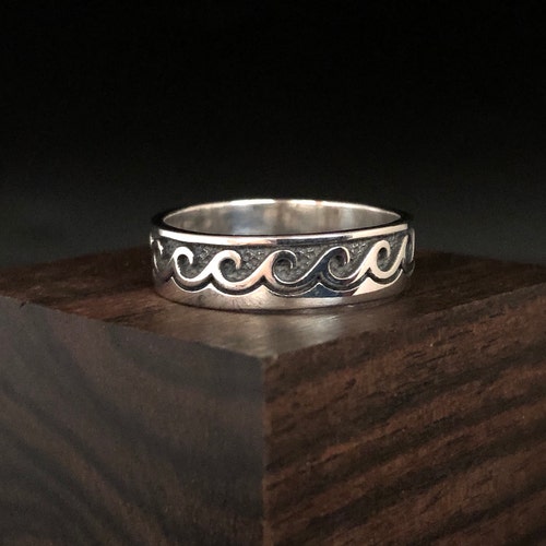Silver Triple Wave Ring - Etsy