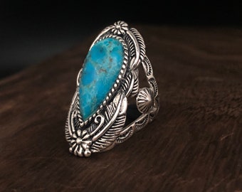 Turquoise Ring Western - Etsy