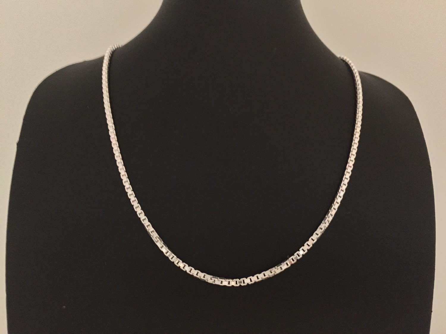 Heavy Silver Link Box Chain // 925 Sterling Silver // 2.4mm | Etsy