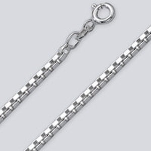 Heavy Silver Link Box Chain // 925 Sterling Silver // 2.4mm Gage ...