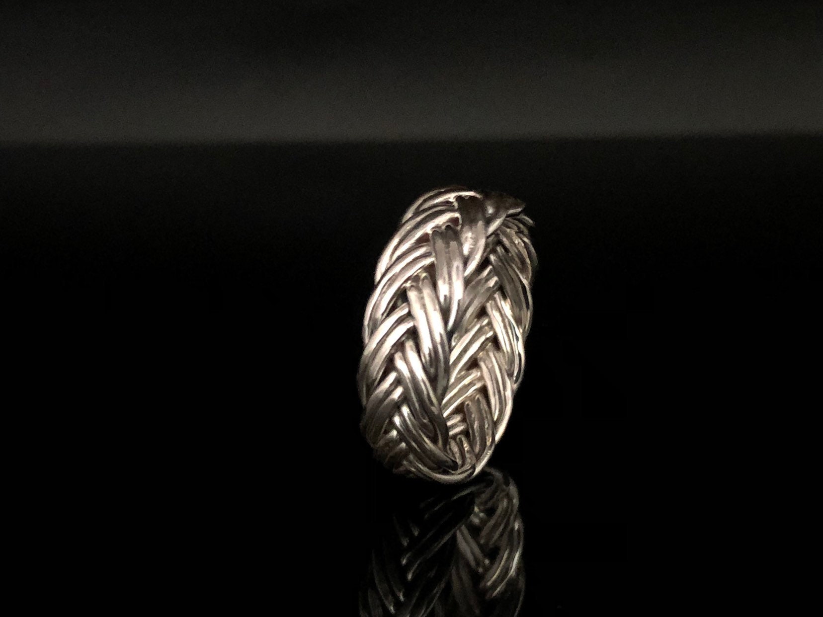 Double Weave Silver Ring // 925 Sterling Silver // Celtic - Etsy
