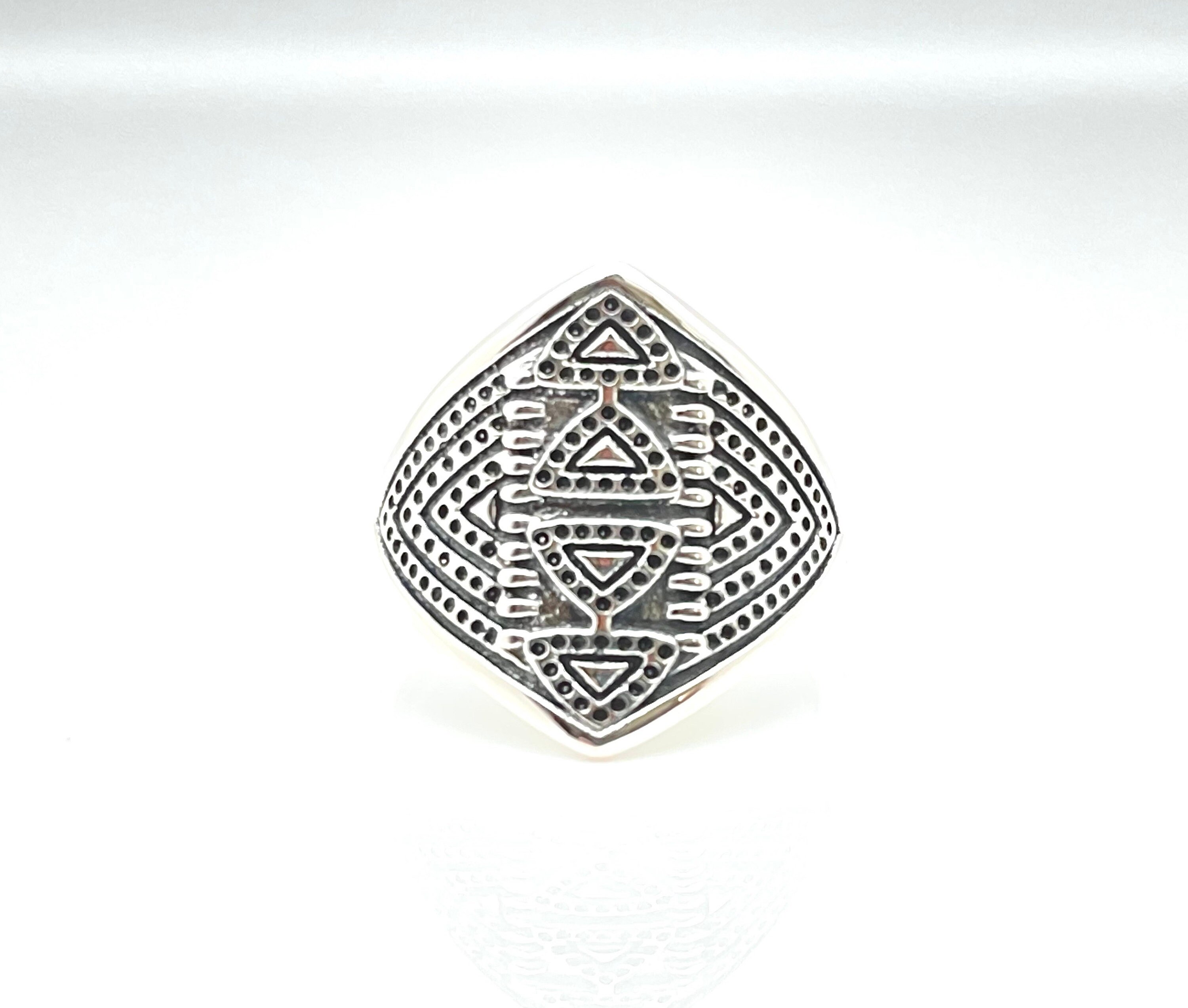 Aztec Silver Ring 925 Sterling Silver | Etsy